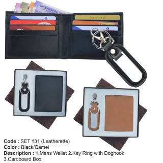 Git Set 2 In 1, Leatherette Wallet And Key Chain Set Corporate Gifts ...