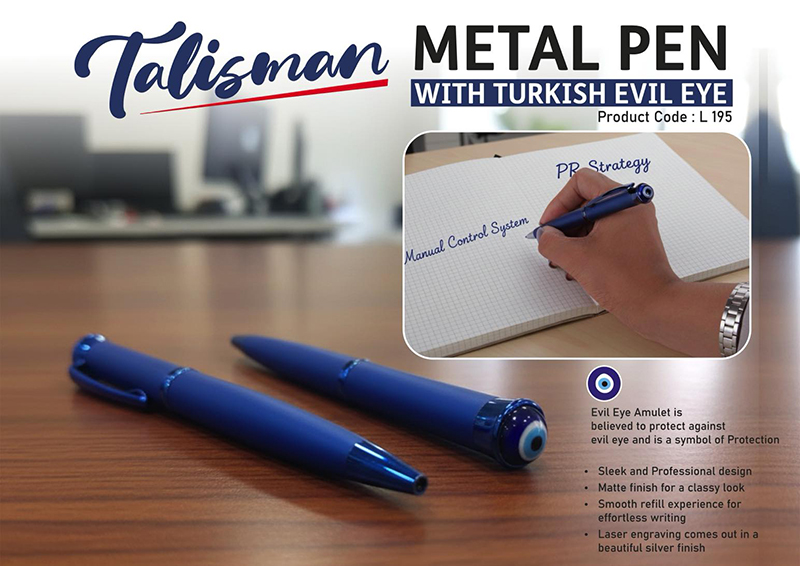 Metal Pen With Turkish Evil Eye Corporate Gifts Supplier in price range ...