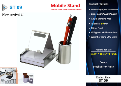 Mobile Stand With Paper Pads And Penstand Corporate Gifts Supplier in ...